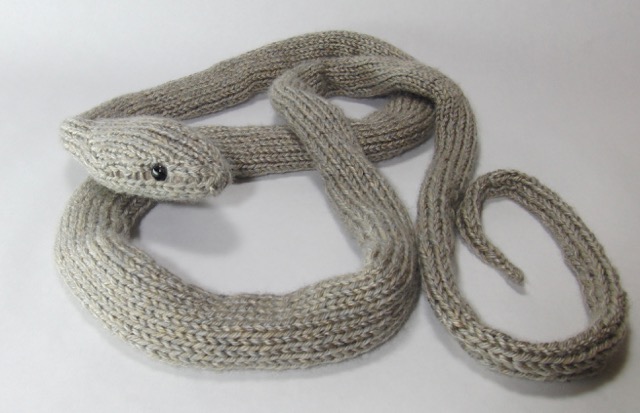 Beachton Blank Works: Realistic Knit Snakes: Oak Snake