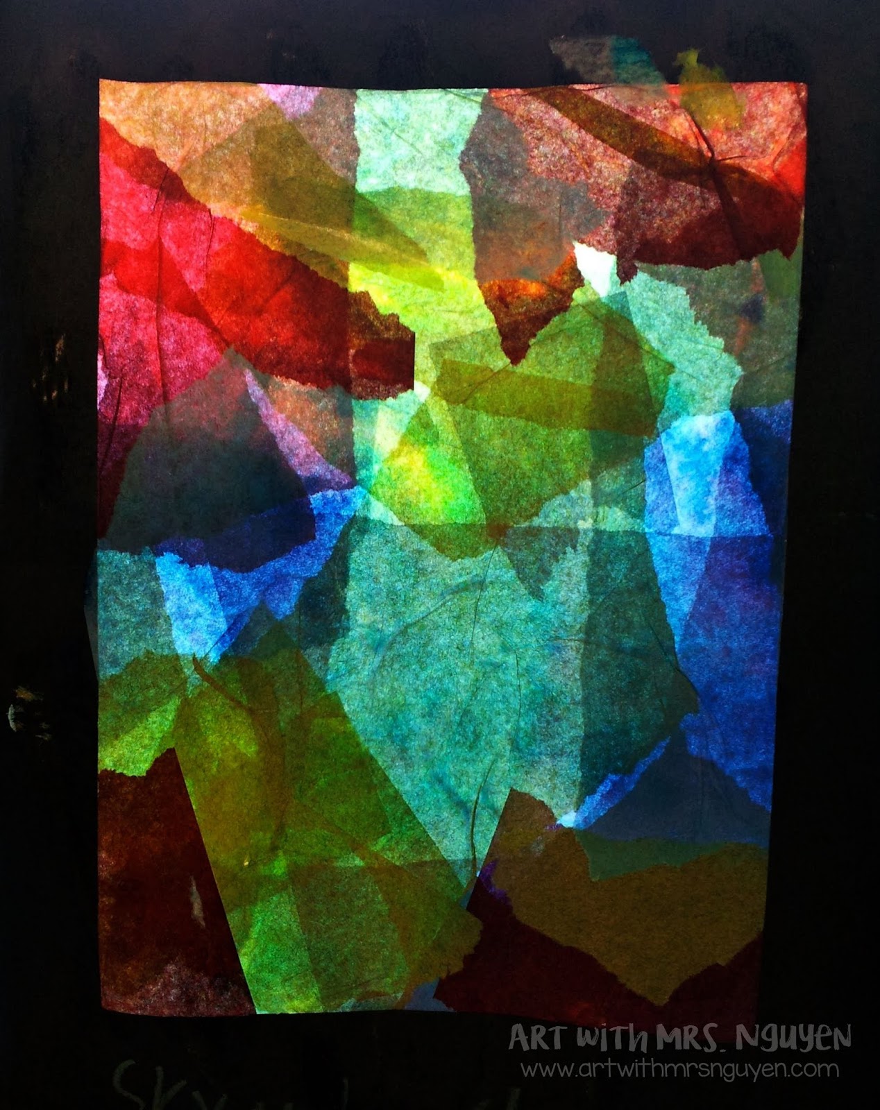 Delaunay Tissue Paper Collage (1st) | Art with Mrs. Nguyen