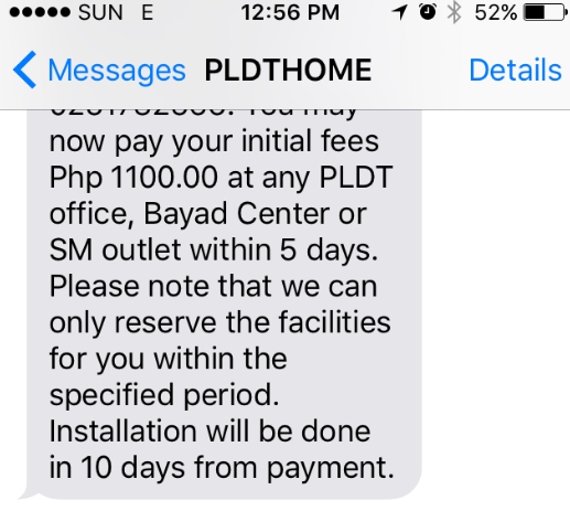 TEXT SCAM Targetting New PLDT Subscribers
