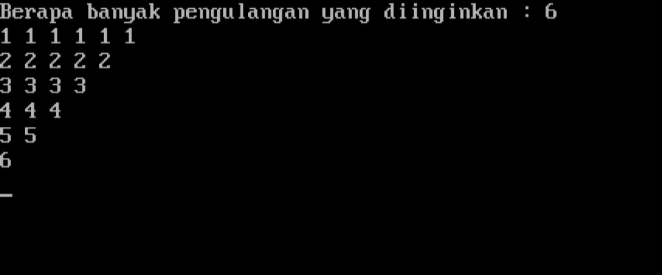 Farisabun Contoh Program C Looping For While Do While Segitiga Terbalik