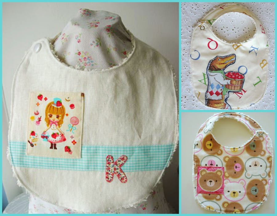 Bear, Dolly and Moi: baby boy bib