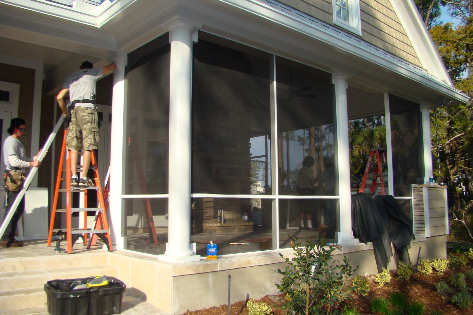Google Image Result for Screen porch with round columns | Porch columns ...