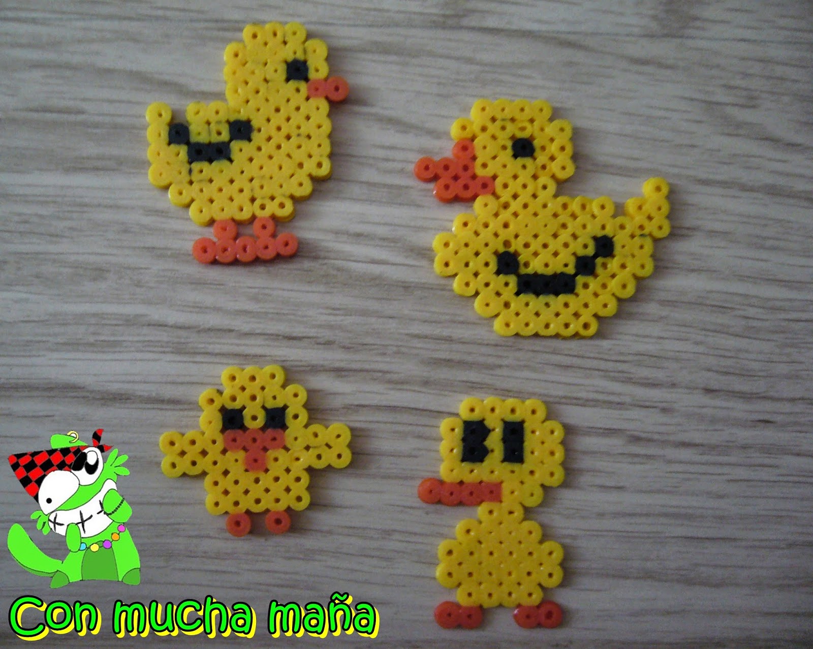 Con mucha maña • Creación y diseño de abalorios•: hama beads animales ...