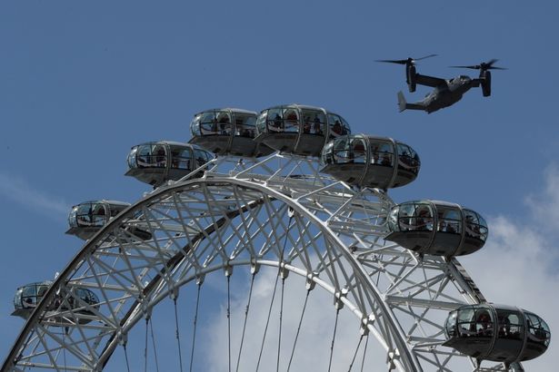 All About London: V22 Osprey choppers spotted above major landmarks ...
