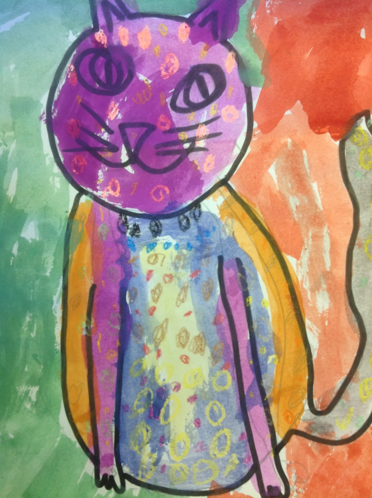 Art/Tech With Mrs. Elloren: 1st Grade Cat