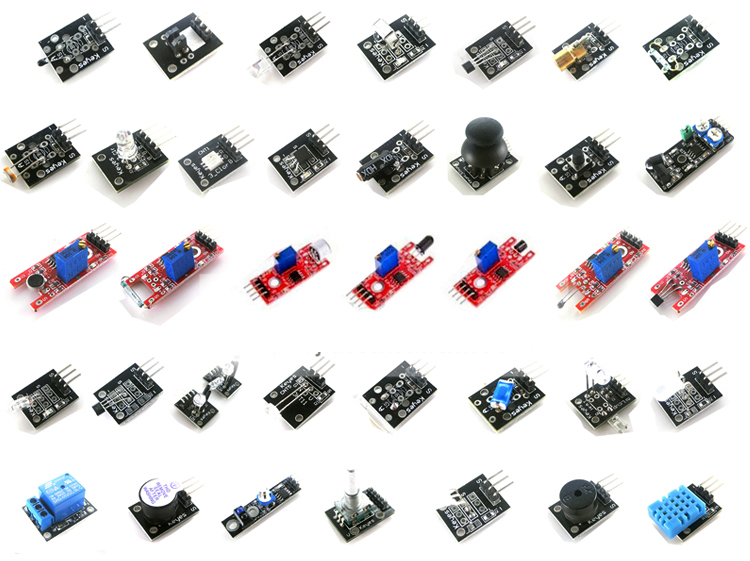 37 In 1 Arduino Sensor Kit Byte Black
