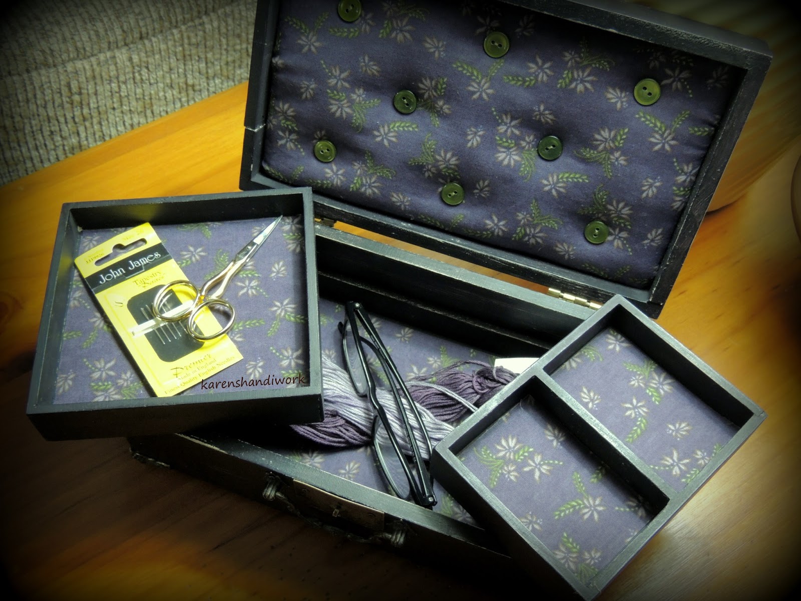 Karen's Handiwork: My new sewing box....