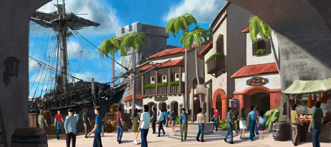 MauSketch - The Art of Mauricio Abril: THEME PARK DESIGN: Pirate HARRRbor