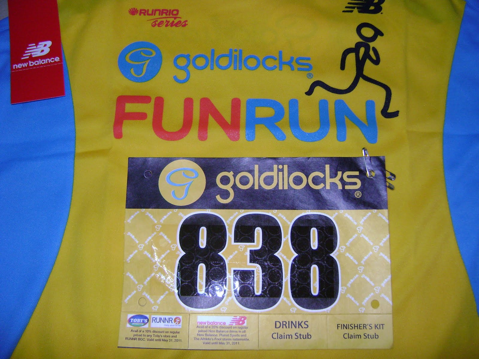 Journey To Life: Goldilocks Fun Run- My Race Kit