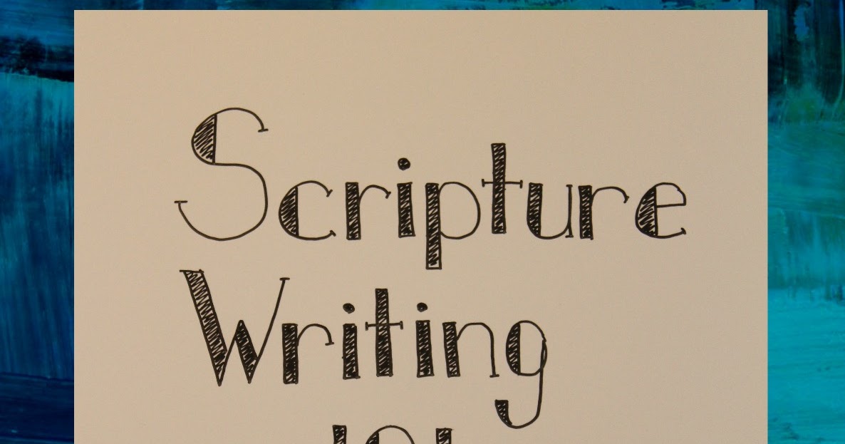Home Sweet Life: Scripture Writing 101 ~ a tutorial