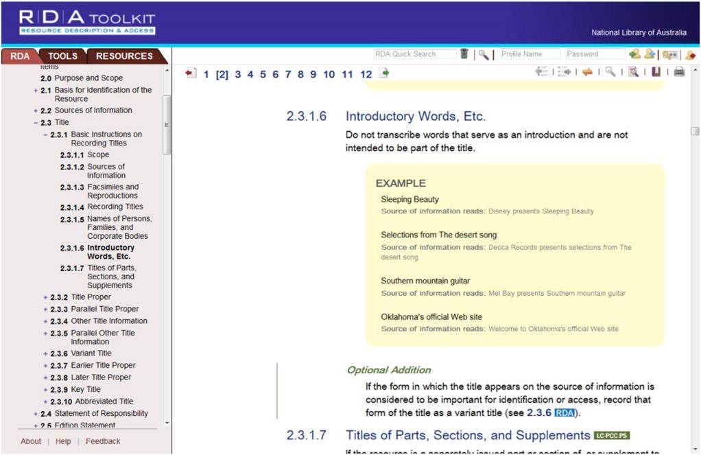 Resource Description and Access [RDA] - Indonesia Chapter: Screenshots ...