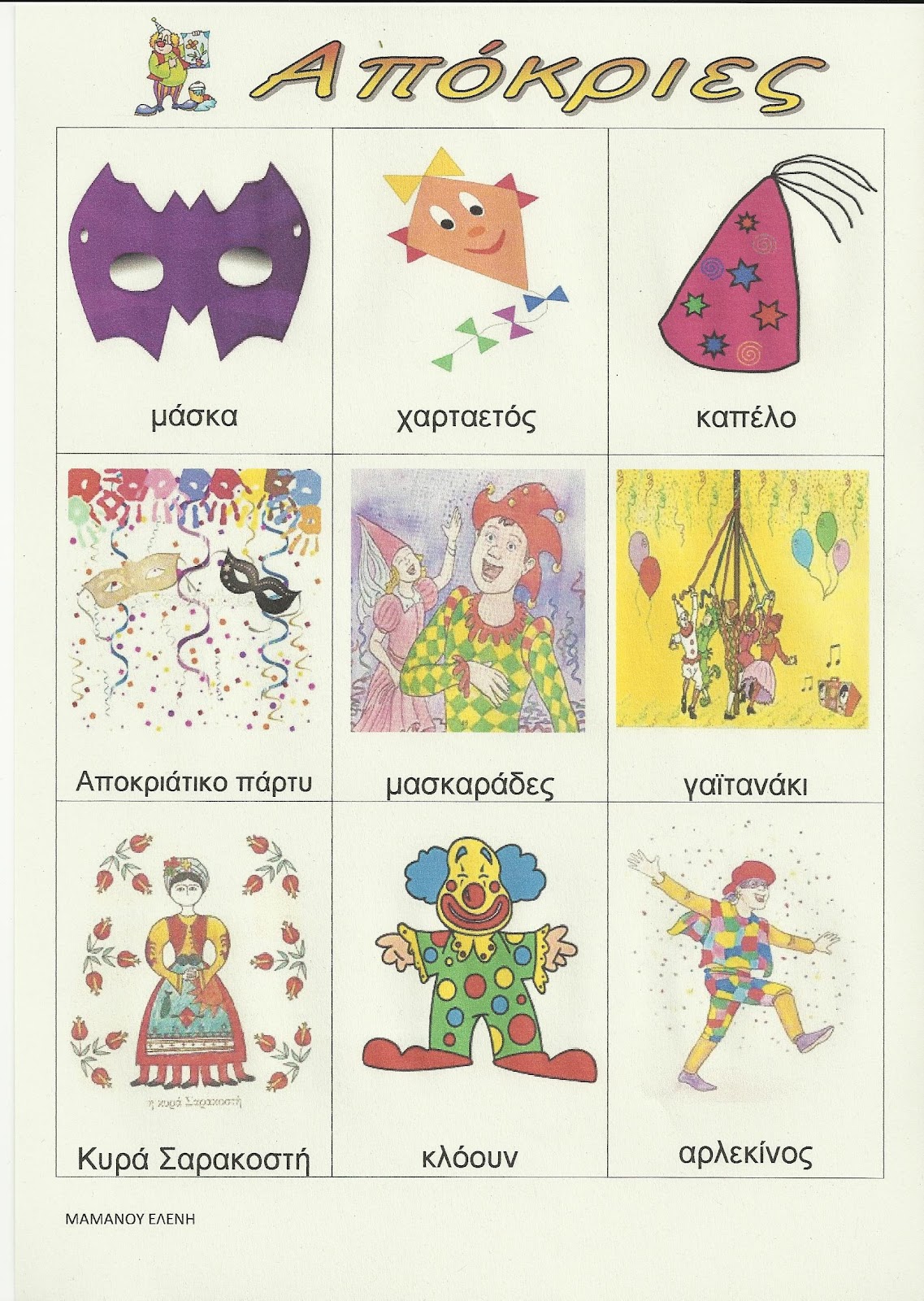 Ελένη Μαμανού: ΠΙΝΑΚΕΣ ΑΝΑΦΟΡΑΣ