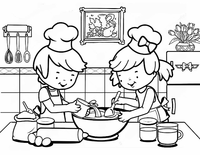 TERBARU 10 GAMBAR MEWARNAI PEMANDANGAN DENGAN OBJEK LUCU: GAMBAR ...