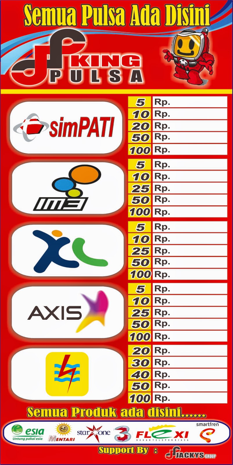 67+ Download Desain Spanduk Konter Pulsa Cdr