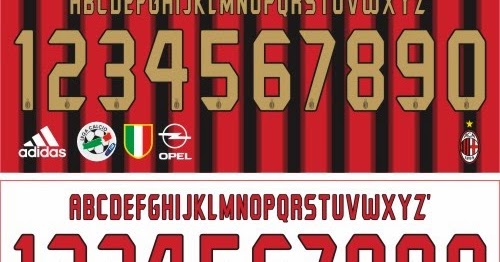 AC Milan 2004-2007 font