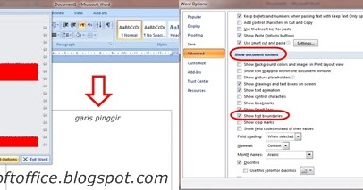 Cara Menampilkan Garis Pinggir pada Ms. Word 2007