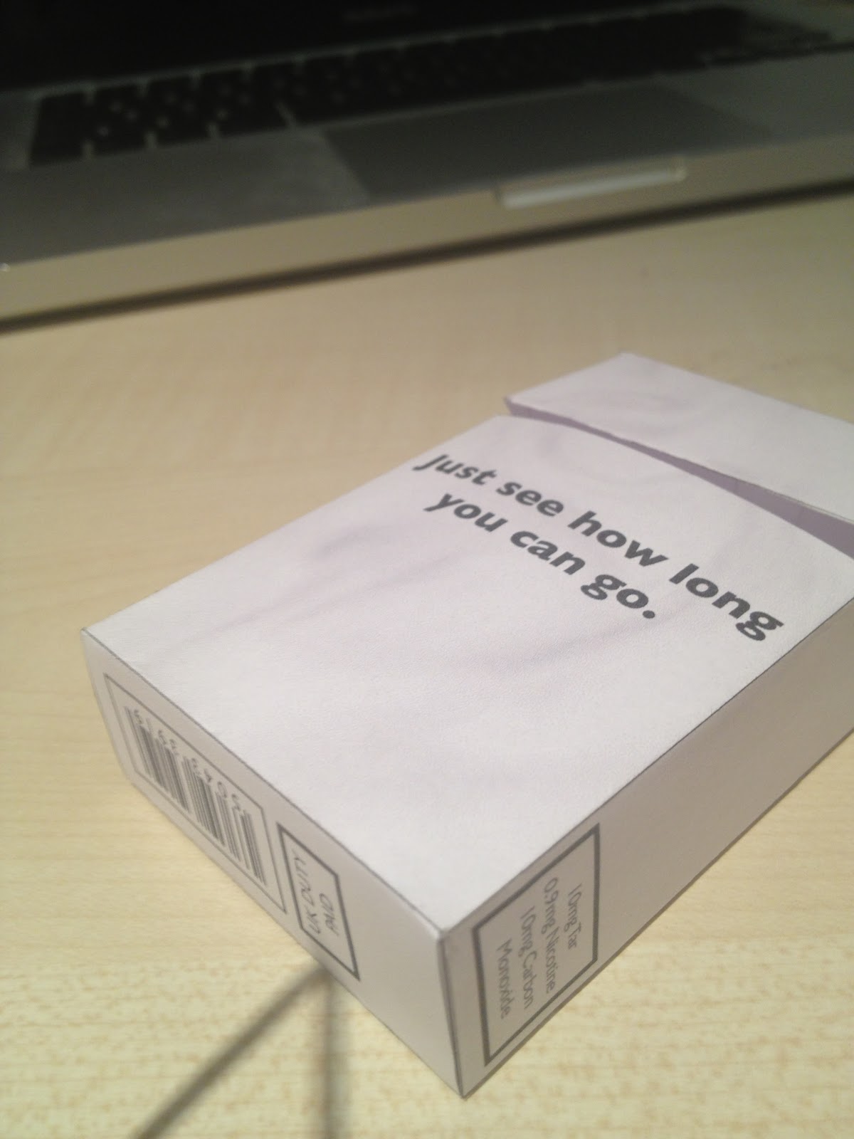 Sarah Pritchard - Design Practice: Smoking - Cigarette Packet