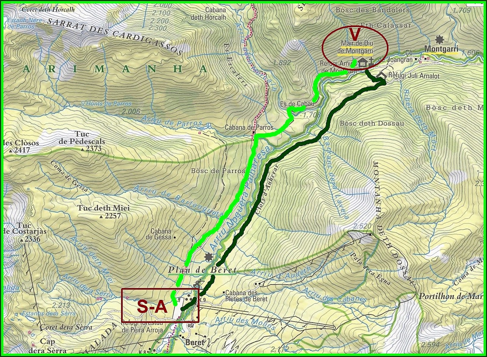 Caminaires de les Faldes del Montseny: Pla de Beret-Montgarri-Vielha