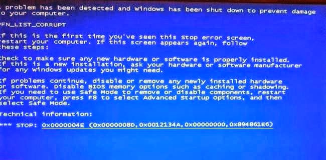 Penyebab dan Cara Mengatasi Blue Screen Pada Komputer atau Laptop ...