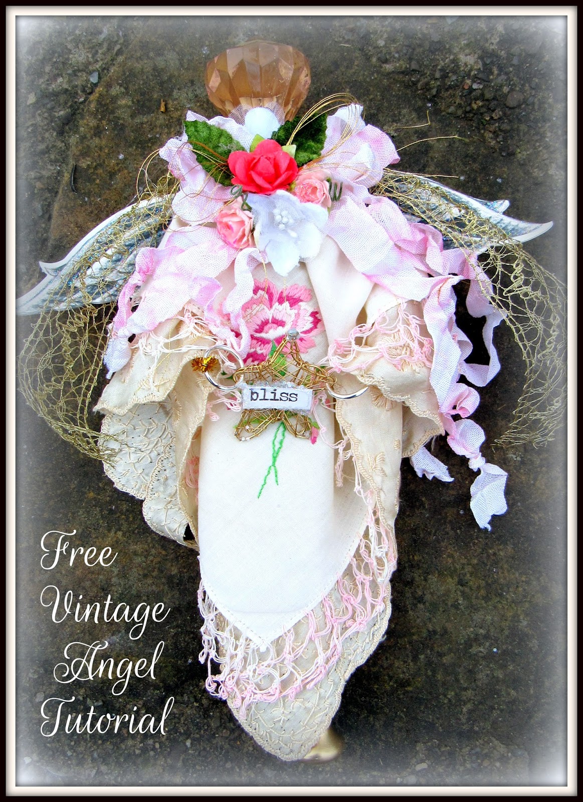 Mitralee: Upcycled Vintage Hankie Spindle Angel Tutorial: Jeff Goins 7 ...
