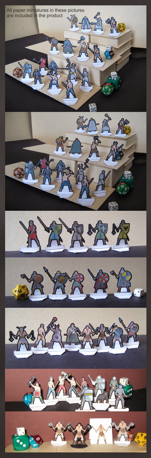 LVMENES Paper Miniatures: Warriors - LVMENES | DriveThruRPG