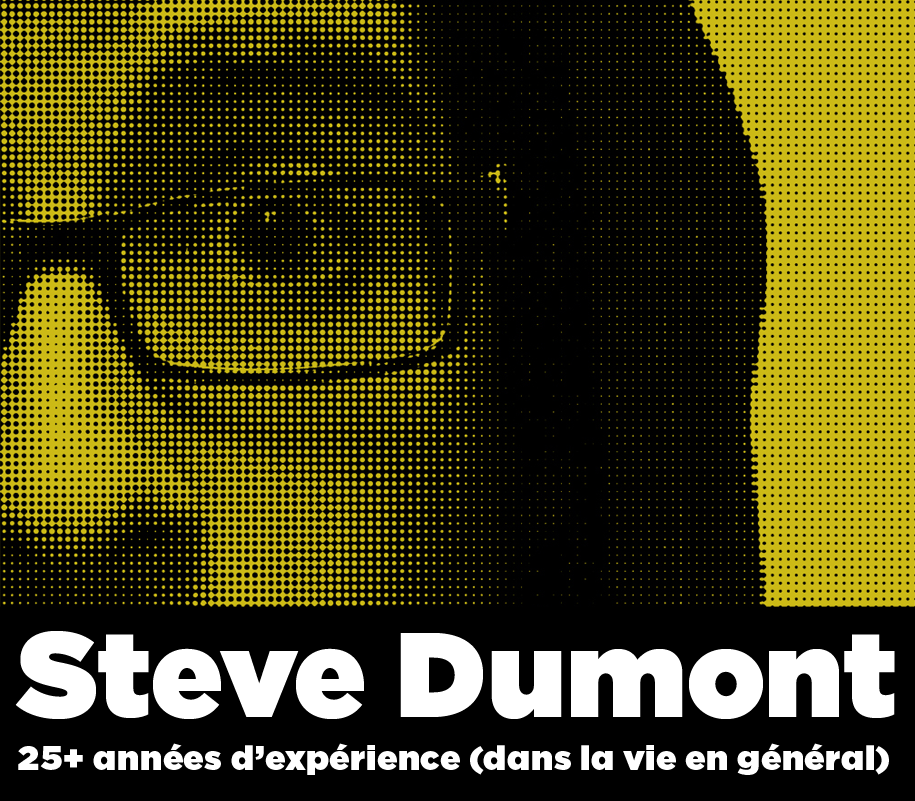 Steve Dumont - 25+ années d'expérience (dans la vie en général)