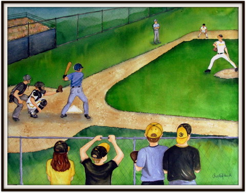 Living Artistically : Stingers Baseball Painting