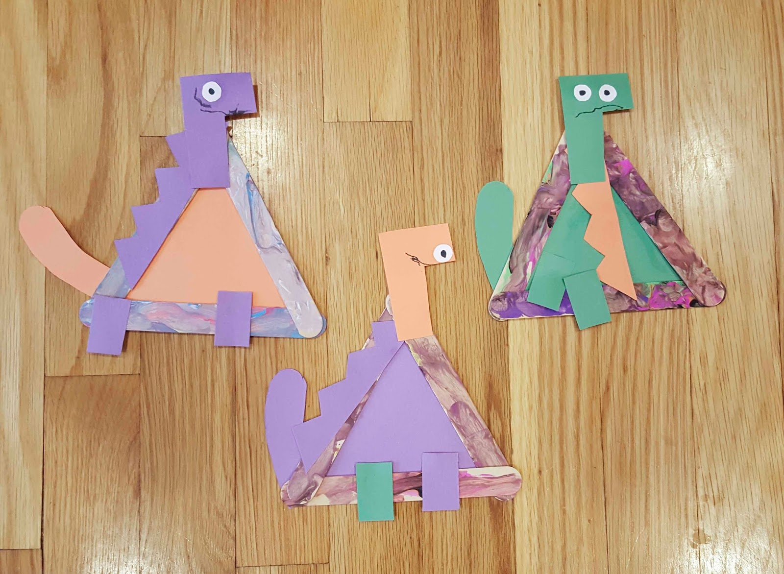 ChemKnits: Triangle Dinosaurs