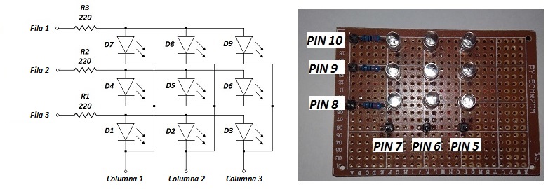 Control de una Matriz LED 3X3 con un Joystick Analógico | Mi Arduino Uno tiene un BLOG