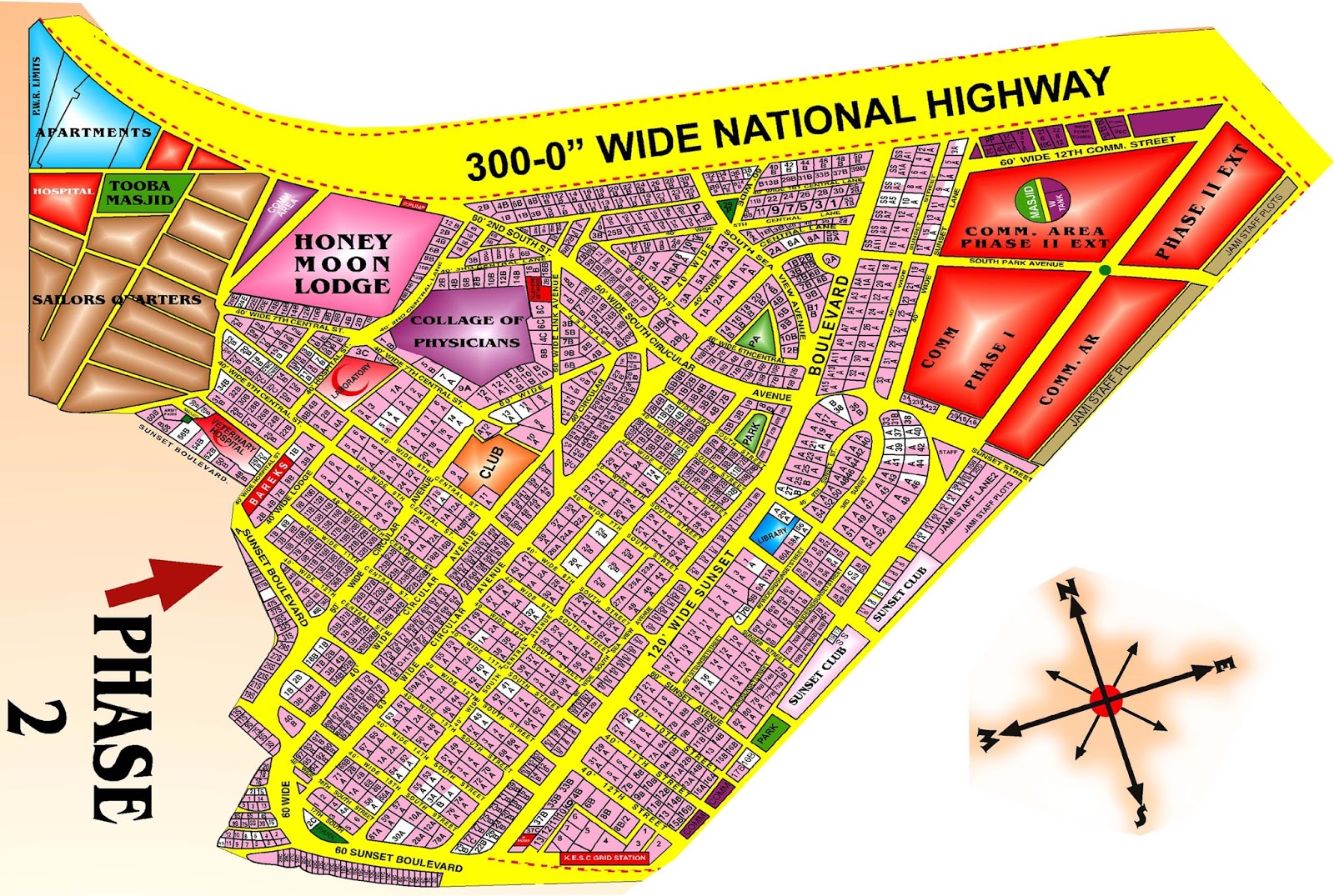 DHA Karachi Phase II (Phase 2) Map - Sameer Corporation