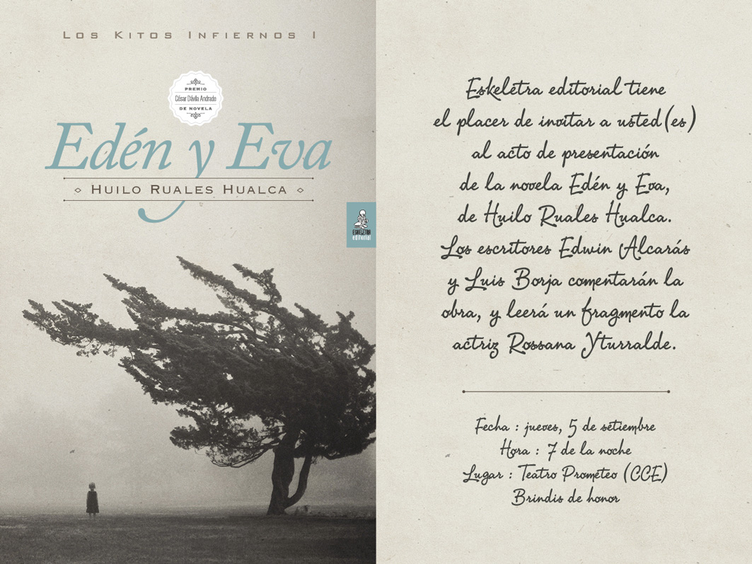 LA TORRE DE LAS PARADOJAS: “EDÉN Y EVA” NUEVA NOVELA DE HUILO RUALES HUALCA