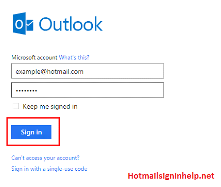 Hotmail sign in