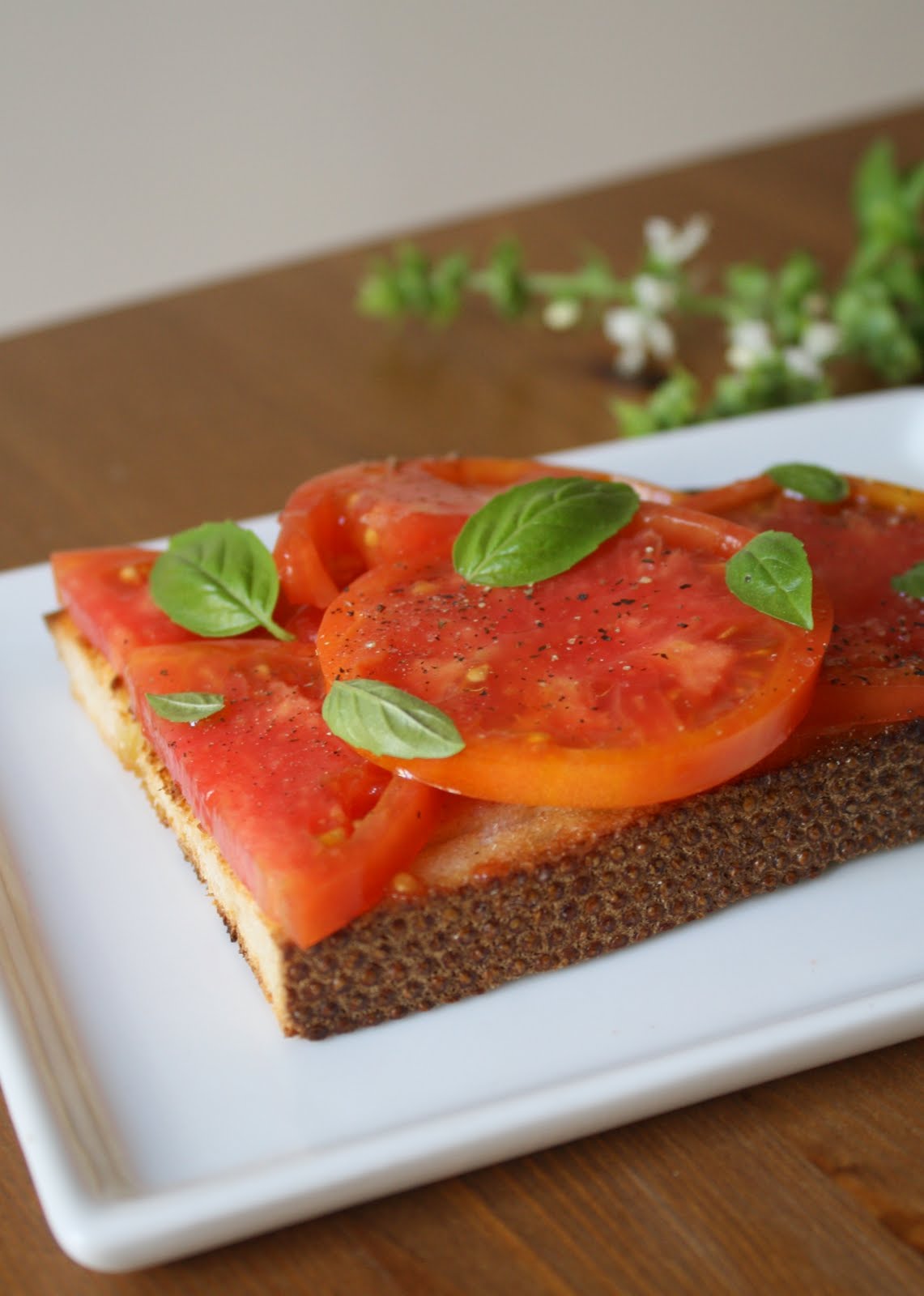 heirloom tomato toast ~ seasonal taste
