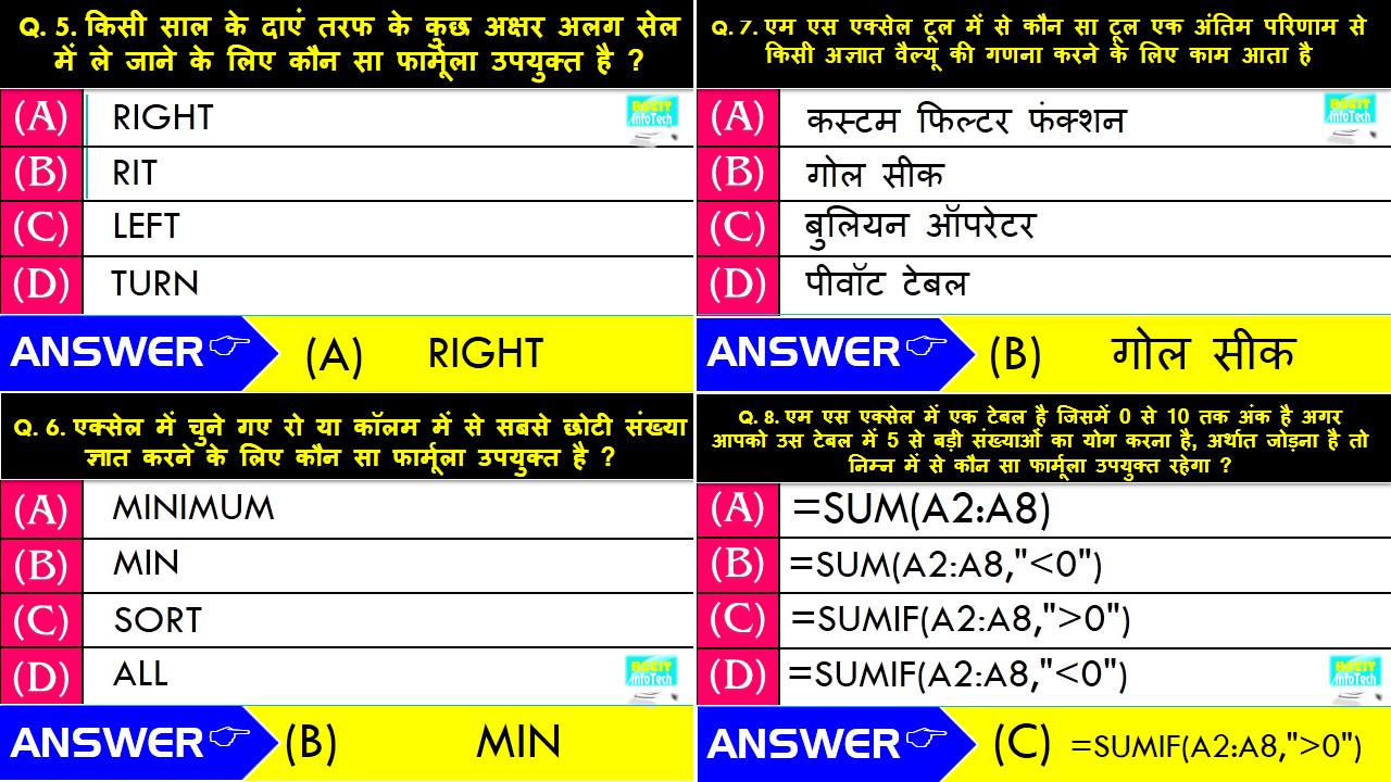 RSCIT Assessment -12 माइक्रोसॉफ्ट एक्सेल | Microsoft Excel | Learn RSCIT