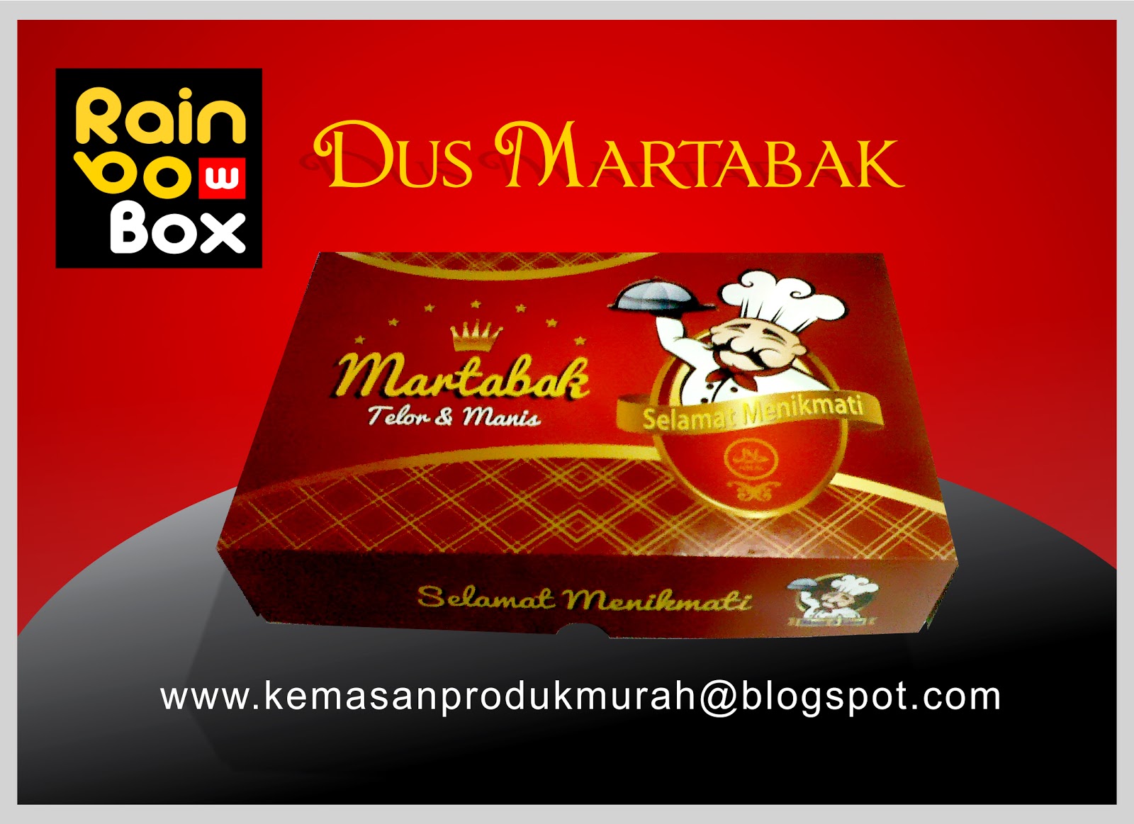 BOX KEMASAN MAKANAN MURAH: DUS MARTABAK