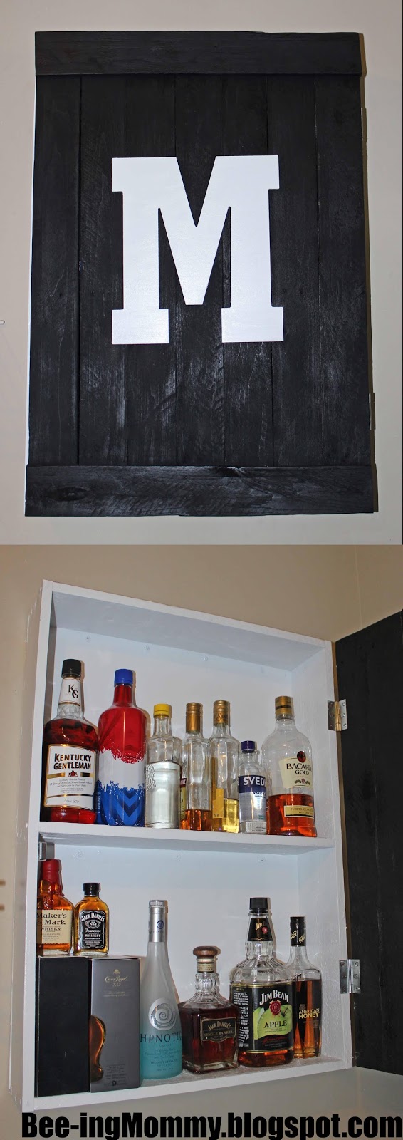 Rustic Hanging Liquor Cabinet Tutorial