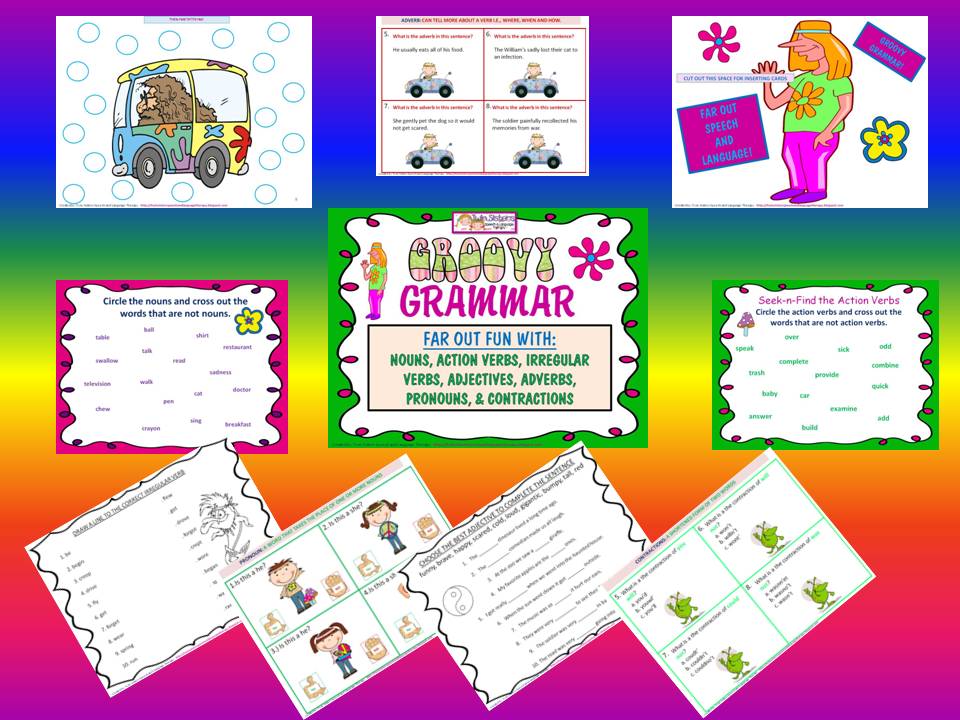 Twin Speech, Language & Literacy LLC: GROOVY GRAMMAR! NOUNS, VERBS ...
