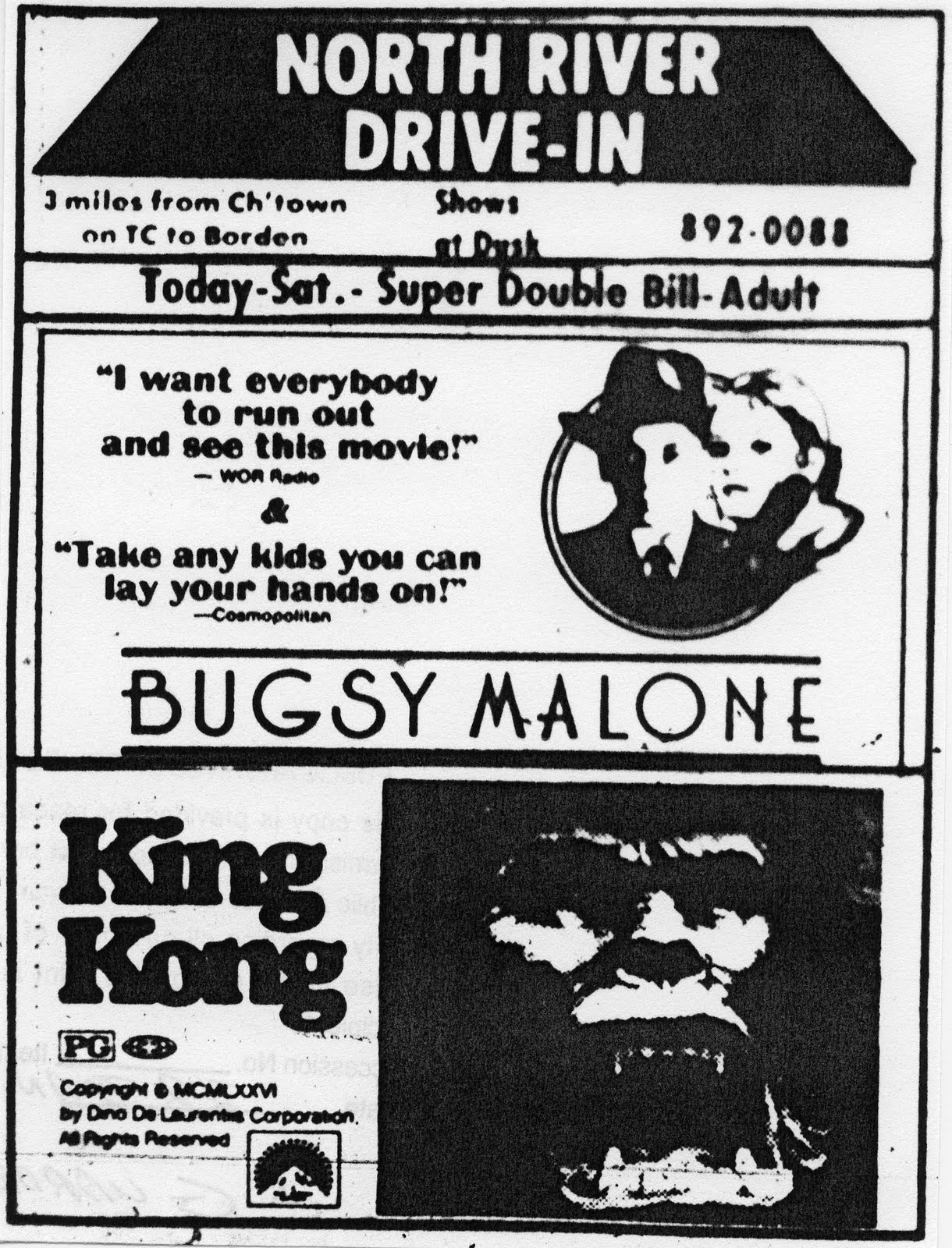 bloody terror: 1970's NEWSPAPER MOVIE ADS