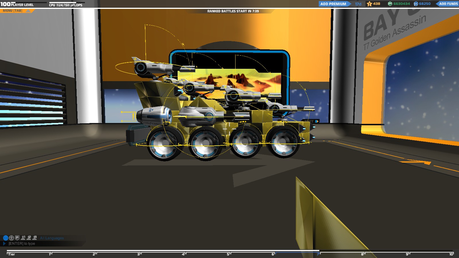 Kioller Gaming: RoboCraft T7 Golden Assassin Tank