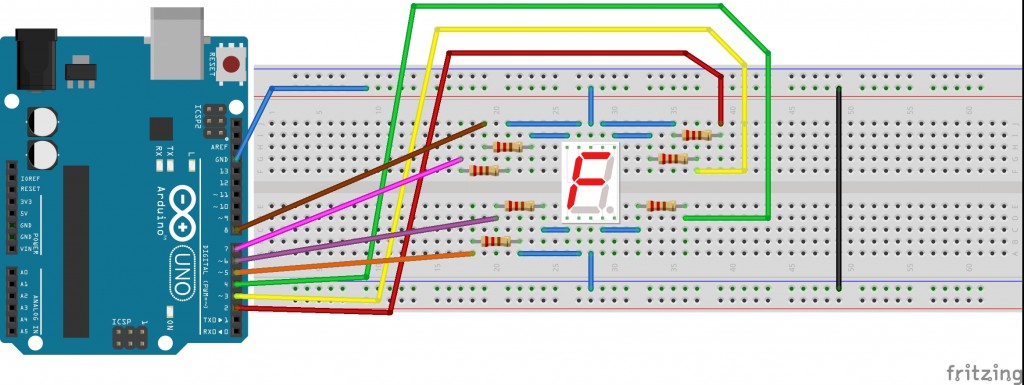 Práctica display de 7 segmentos