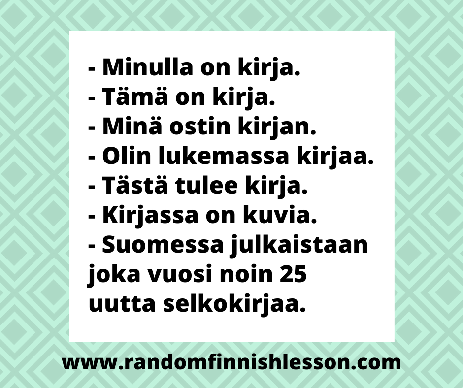 Finnish sentence types - Random Finnish Lesson