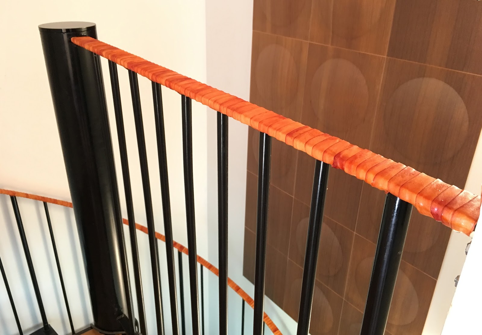 Olive Green: Leather hand rail