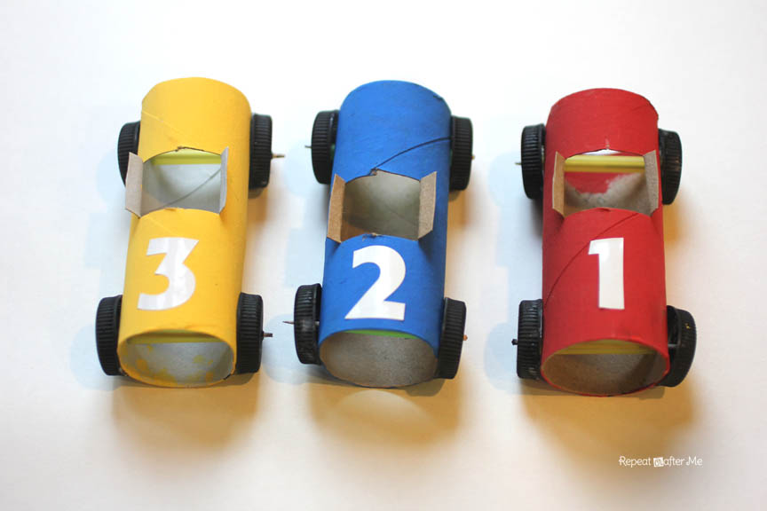 Toilet Paper Roll Race Cars - Repeat Crafter Me