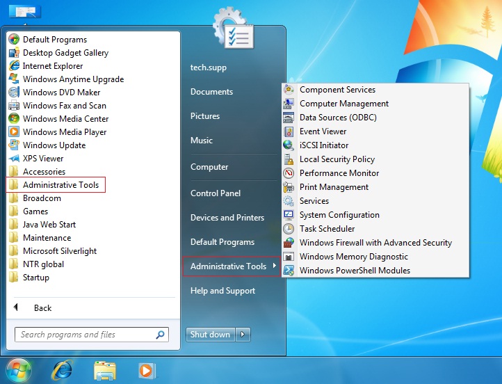 Windows 7 Tips - Administrative Tools ~ Windows 7 Support