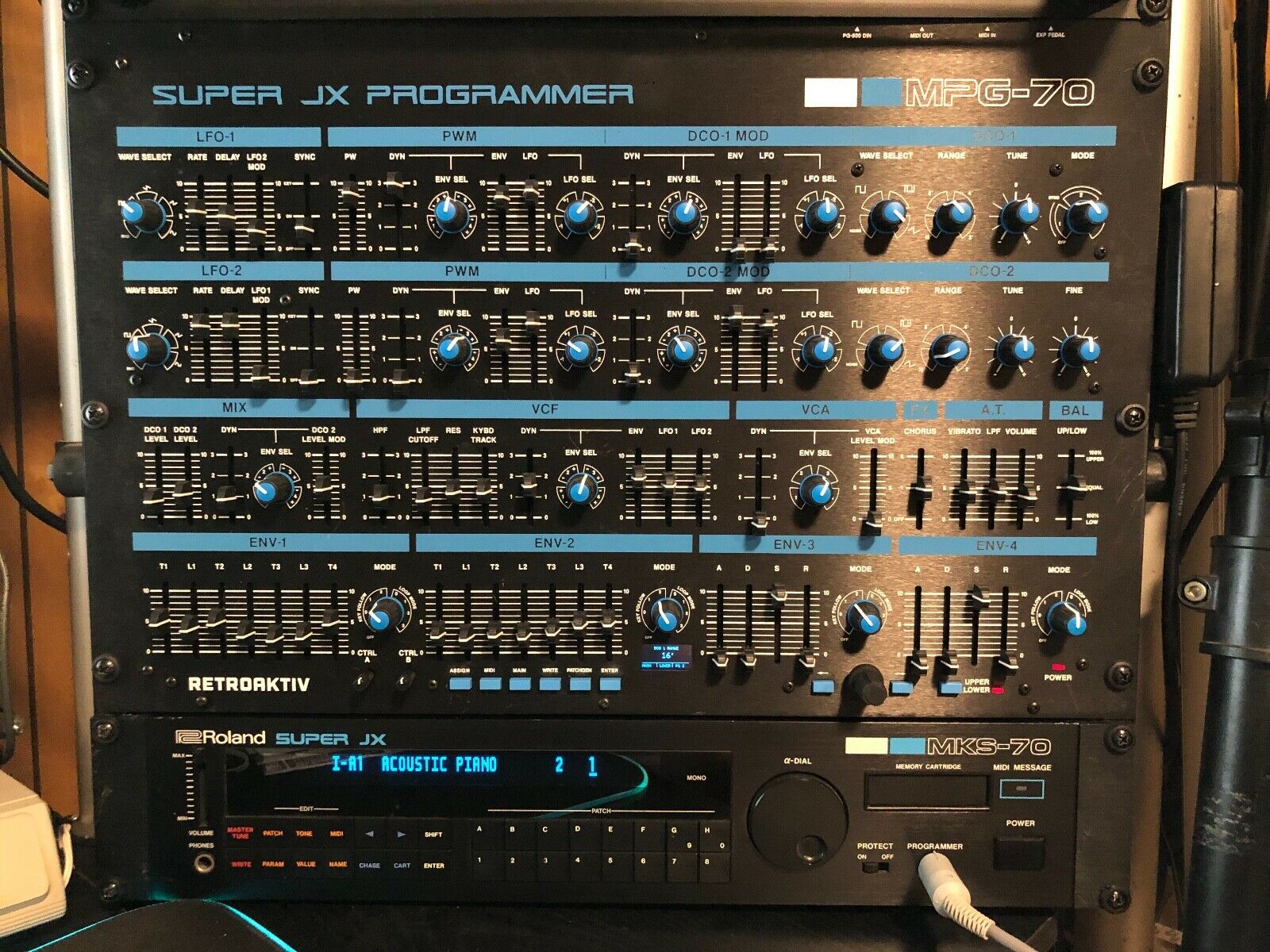 MATRIXSYNTH: Roland MKS-70 SUPER JX Synthesizer W/ Retroaktiv MPG-70 PROGRAMMER & VECOVEN PWM