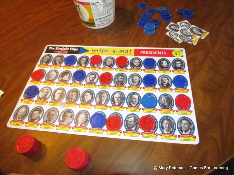 Games For Learning: Presidents Mat Game