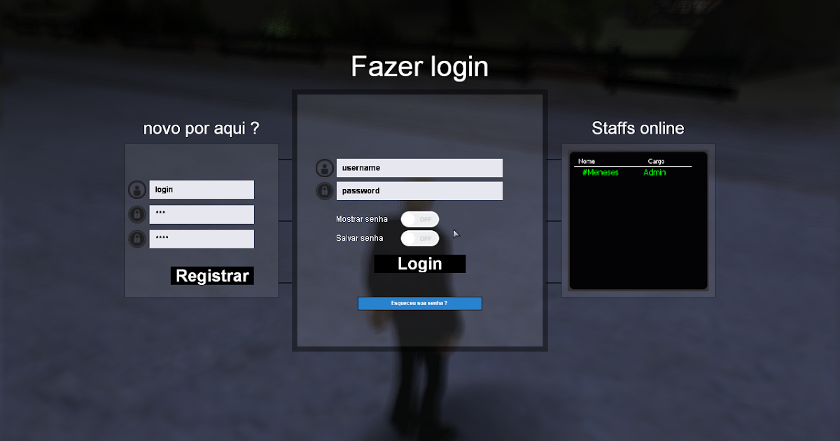 PAINEL DE LOGIN PARA MTA - TOP STYLE MODS