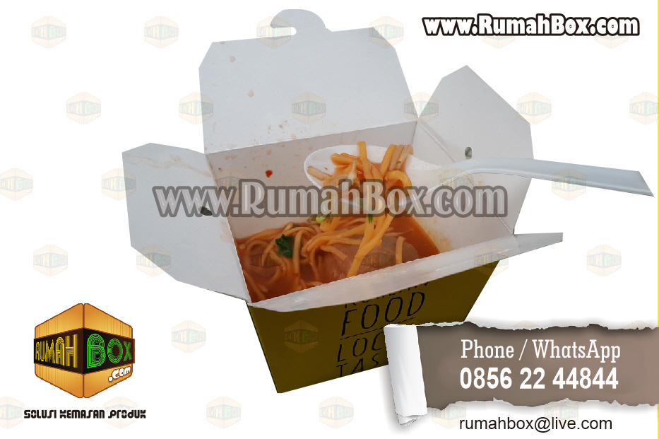 Kemasan / Dus take away unik anti air ~ Rumah Box