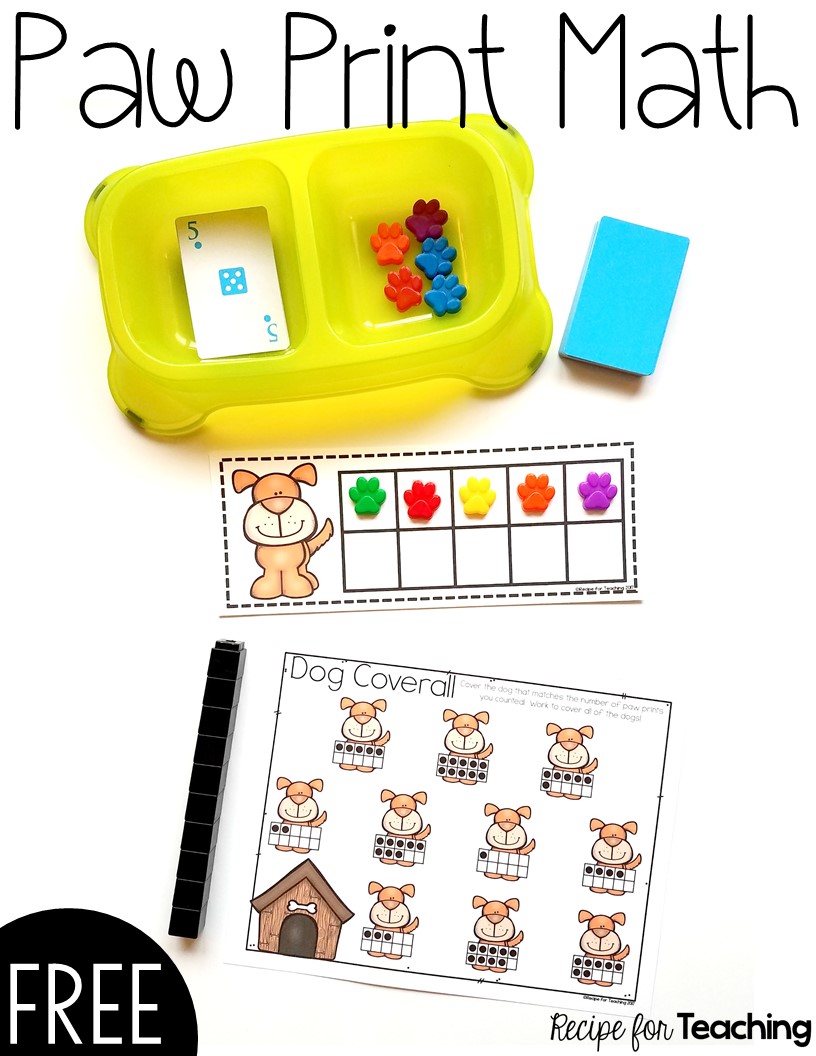 Paw Print Math - Recipe for Teaching