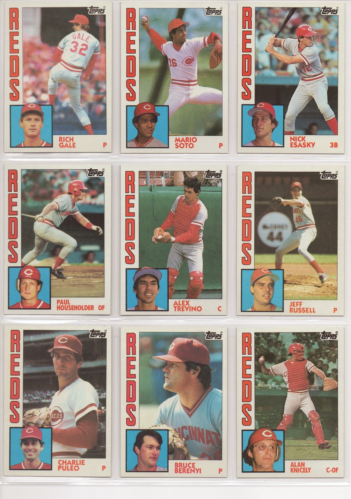 Cincinnati Reds Baseball Card Collector: 1984 Topps Cincinnati Reds ...